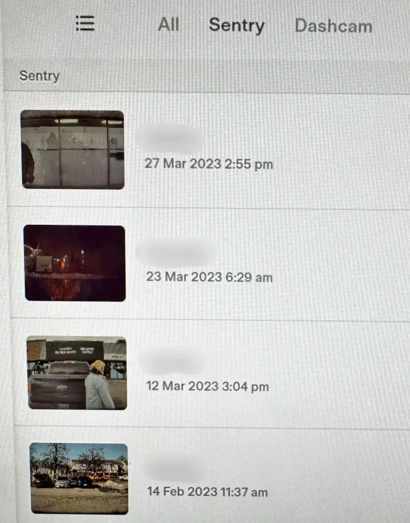 How to View Tesla Sentry Mode Events
